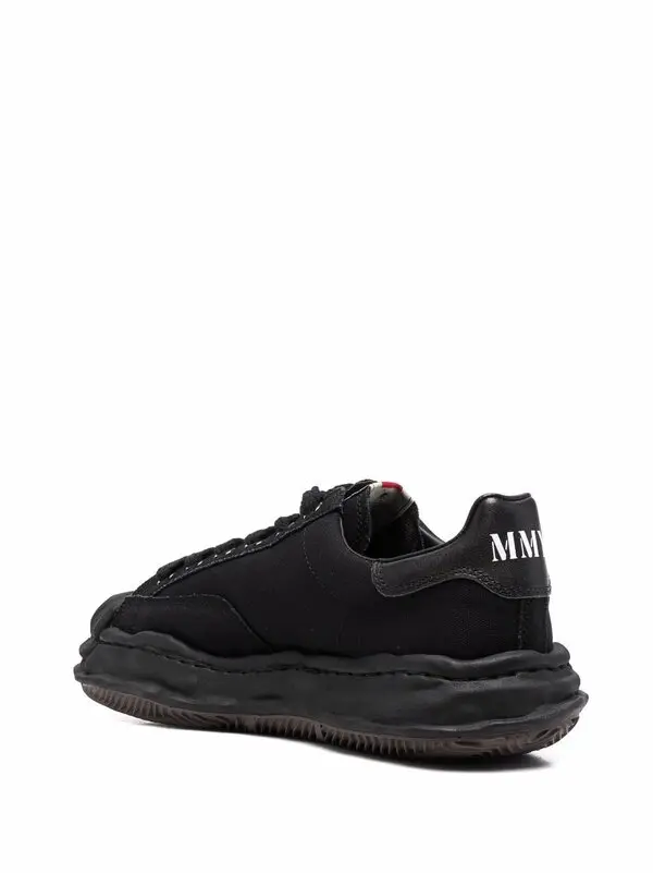 Mihara Yasuhiro Ridged-trim Low-top Sneakers - Black