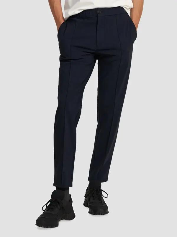 Theory Curtis Elastic-waist Trouser Pants - Baltic