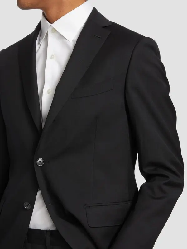 SAKS FIFTH AVENUE Collection Nested Wool Suit - Black
