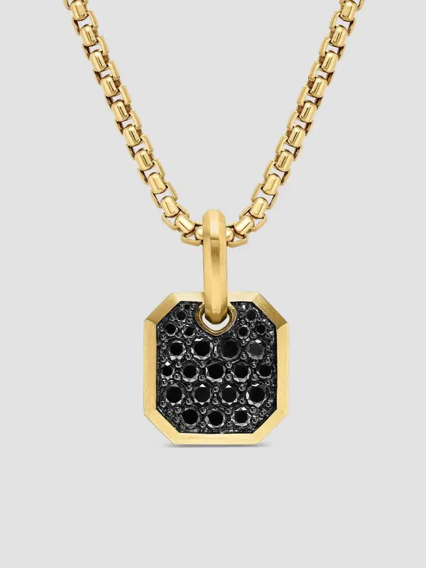 David Yurman Roman Amulet In 18k - Black Diamond