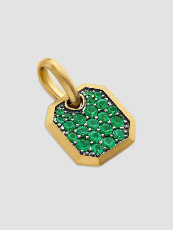 David Yurman Roman Amulet In 18k - Emerald