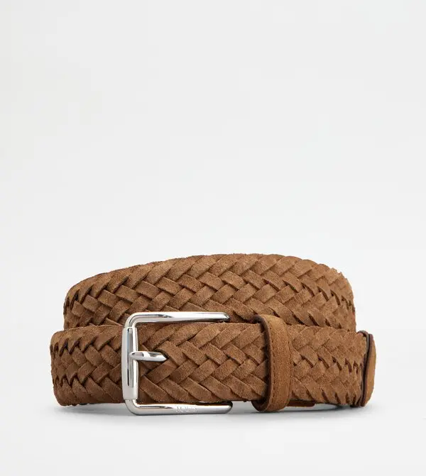 TOD'S Belt In Woven Suede