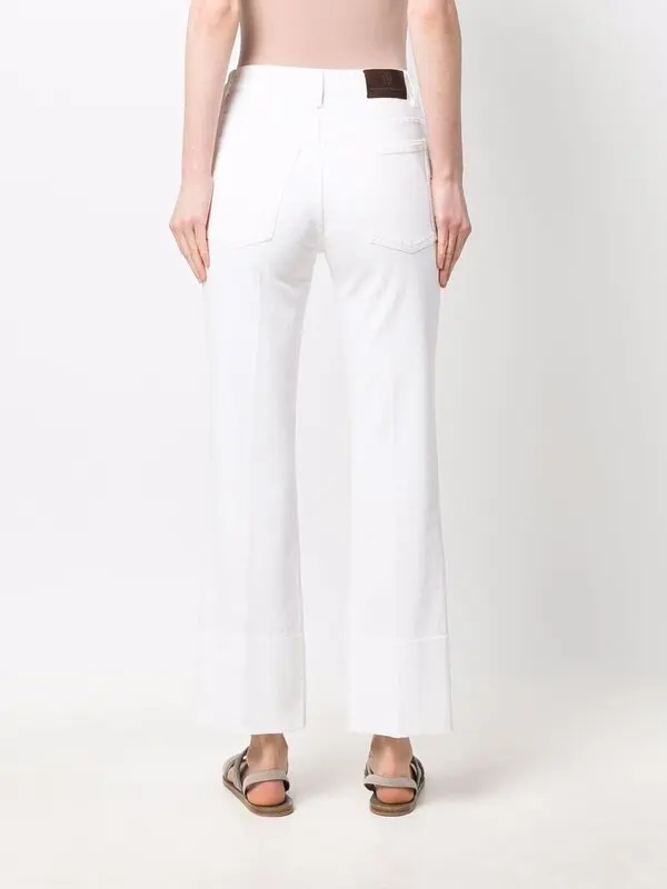 Brunello Cucinelli Turn-up Hem Flared Jeans - White