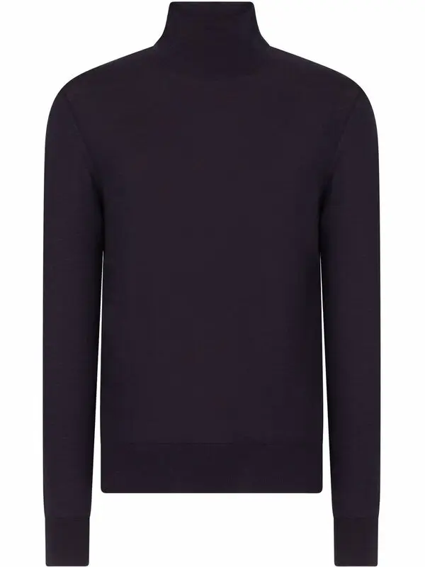 Dolce & Gabbana Roll-neck Cashmere Jumper - Blue
