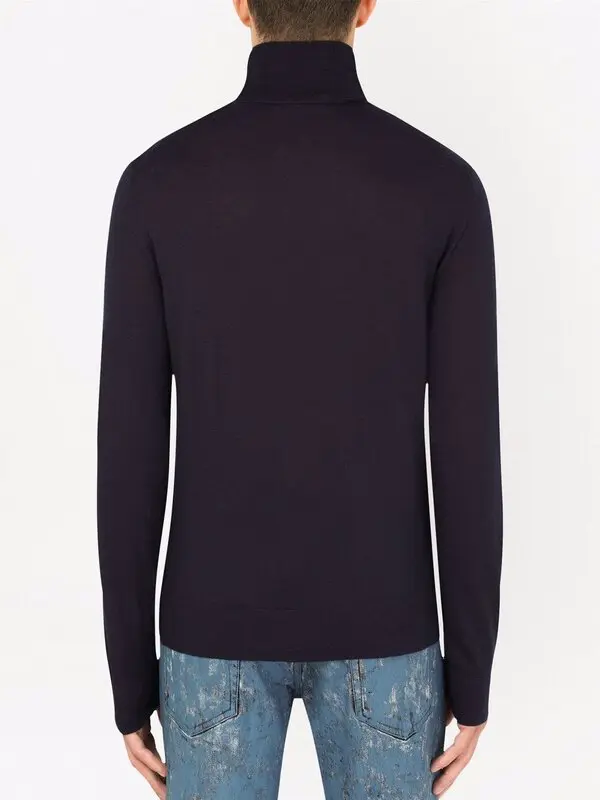 Dolce & Gabbana Roll-neck Cashmere Jumper - Blue