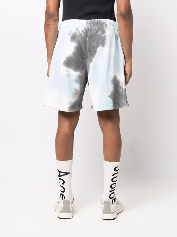MSGM Tie-dye Print Track Shorts - Blue