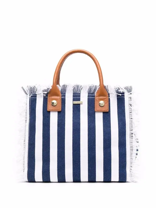 Melissa Odabash Porto Cervo Striped Tote Bag - Blue