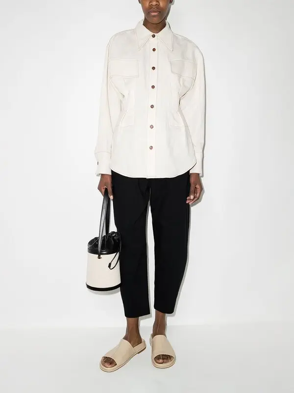 LEE MATHEWS Drawstring Cropped Trousers