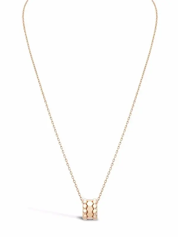 PRAGNELL 18kt Yellow Gold Bohemia Hexagonal Pendant Necklace - Pink