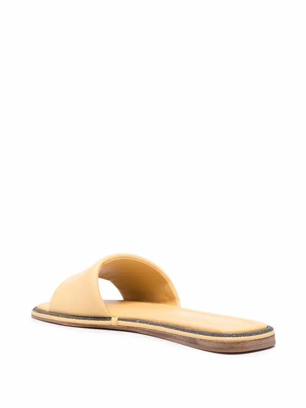 Brunello Cucinelli Bead-embellished Slip-on Sandals