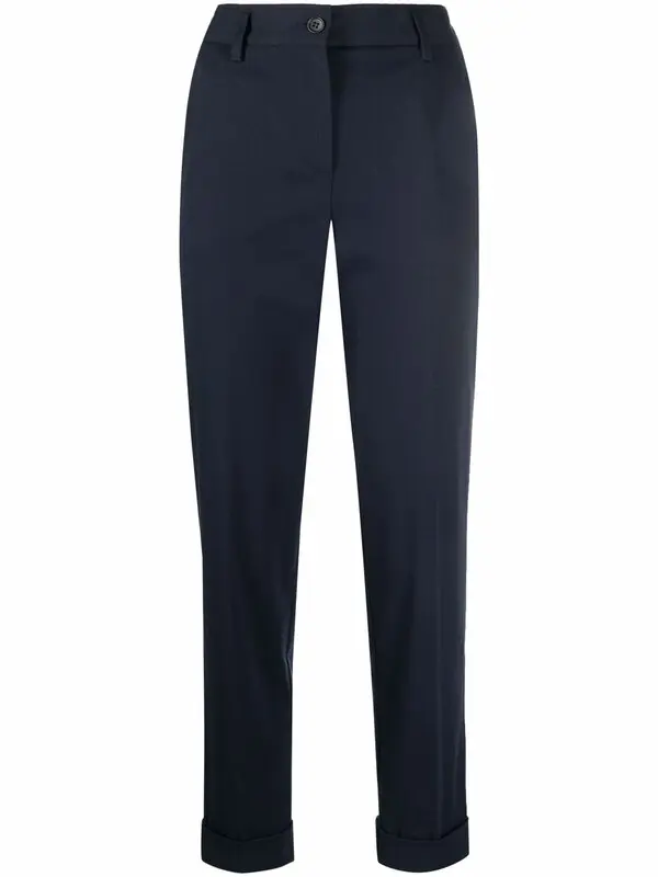 P.a.r.o.s.h Cropped Straight-leg Trousers - Blue