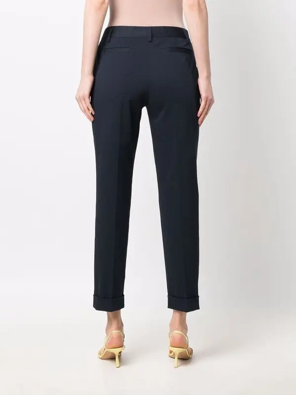 P.a.r.o.s.h Cropped Straight-leg Trousers - Blue