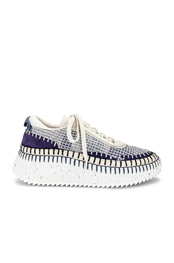 Chloé Nama Low Top Sneakers - Cosmic Blue