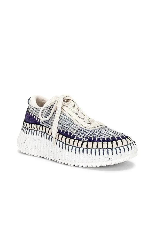 Chloé Nama Low Top Sneakers - Cosmic Blue