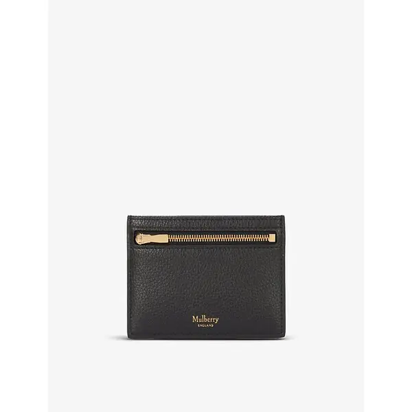 Mulberry Zipped Leather Card Holder - Black