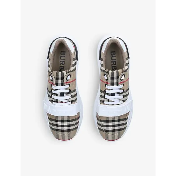Burberry Vintage Check Canvas Trainers - Beige