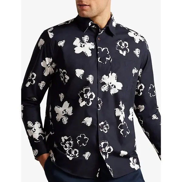 Ted Baker London Sevlo Floral-print Cotton Shirt