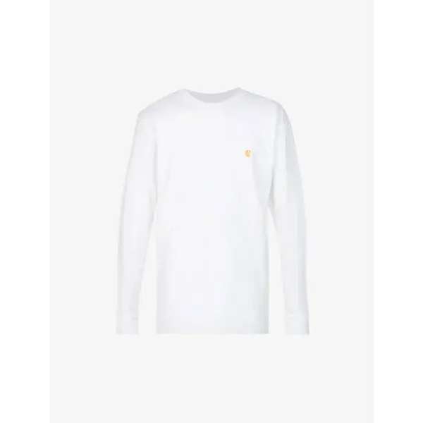 Carhartt Work In Progress Chase Logo-embroidered Cotton-jersey T-shirt - White