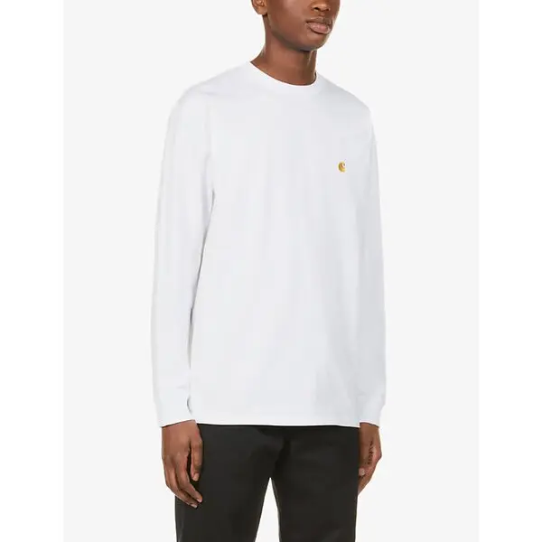 Carhartt Work In Progress Chase Logo-embroidered Cotton-jersey T-shirt - White