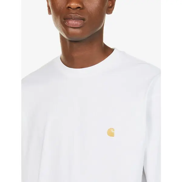 Carhartt Work In Progress Chase Logo-embroidered Cotton-jersey T-shirt - White