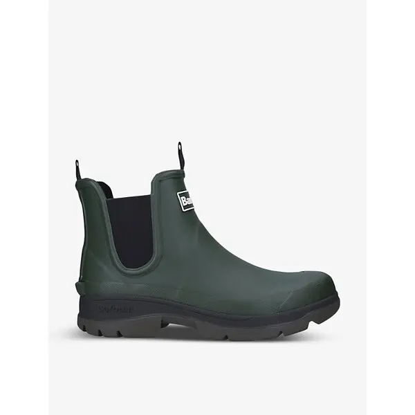 Barbour Nimbus Logo-branded Rubber Ankle Boots - Mid Green