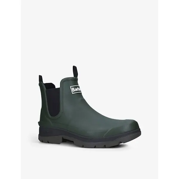 Barbour Nimbus Logo-branded Rubber Ankle Boots - Mid Green
