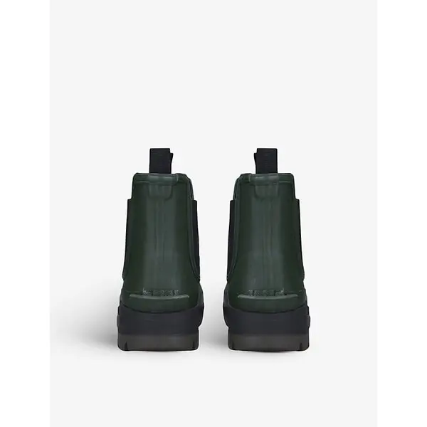 Barbour Nimbus Logo-branded Rubber Ankle Boots - Mid Green