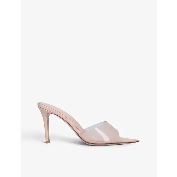 GIANVITO ROSSI Elle Leather And Pvc Mules - Blush