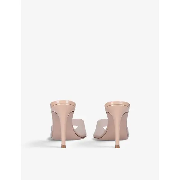 GIANVITO ROSSI Elle Leather And Pvc Mules - Blush