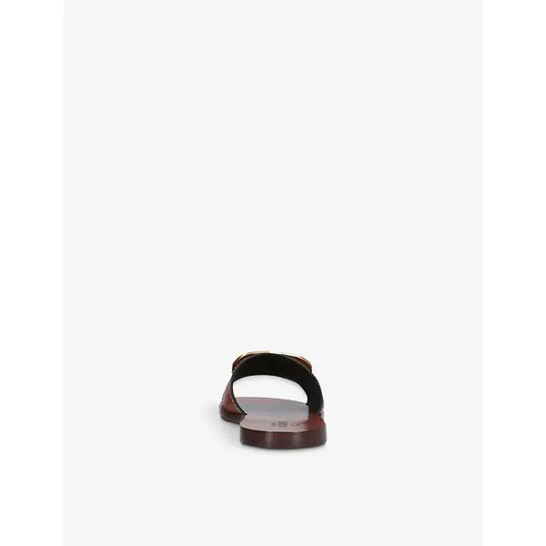 Valentino Garavani Go-logo Leather Slider Sandals