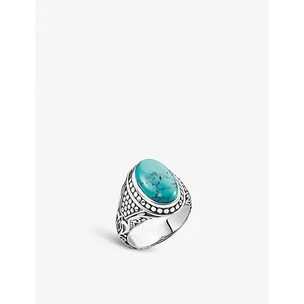 THOMAS SABO Arizona Sterling Silver Signet Ring - Turquoise