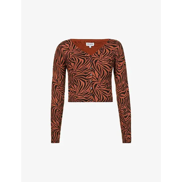 MUSIER PARIS Mora Zebra-print Cotton-knit Cardigan