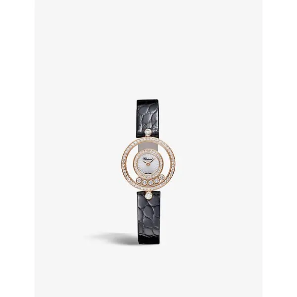 Chopard Happy Diamonds 18ct Rose-gold And Diamond Quartz Watch - Rose Gold