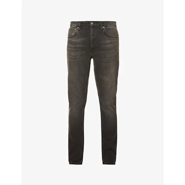 Nudie Jeans Lean Dean Slim-fit Mid-rise Tapered Jeans - Black Eyes