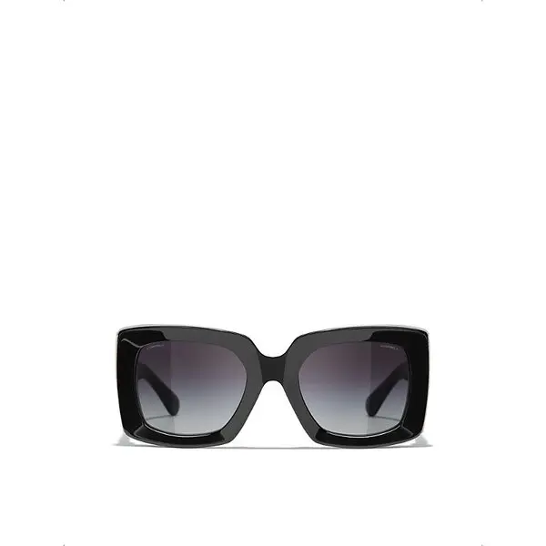 Chanel Rectangle Sunglasses - Black