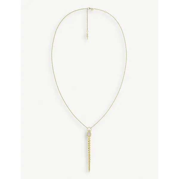 SHAUN LEANE Serpent Trace Diamond Necklace - Yellow Gold Vermeil