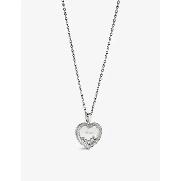 Chopard Happy Diamonds 18ct White-gold Pendant Necklace - White Gold