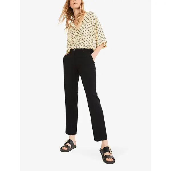 Claudie Pierlot Poupin Tailored Mid-rise Woven Trousers