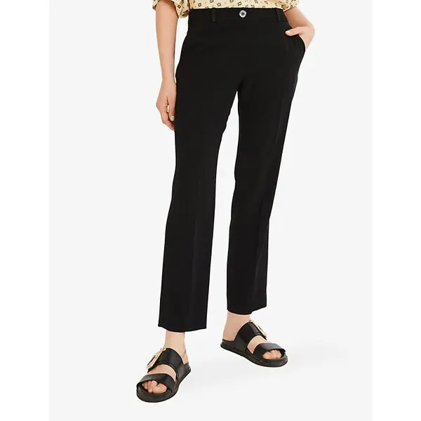Claudie Pierlot Poupin Tailored Mid-rise Woven Trousers