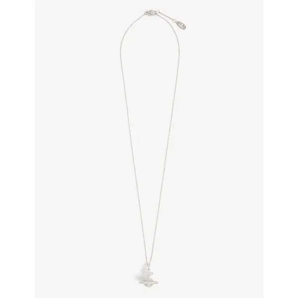 VIVIENNE WESTWOOD Grace Small Orb Pendant Necklace - Platinum/ Crystal