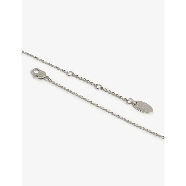 VIVIENNE WESTWOOD Reina Orb Pendant Necklace - Platinum/ White Cz