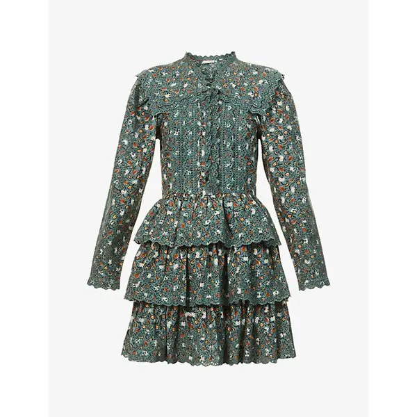 Ulla Johnson Aster Floral-print Cotton Mini Dress