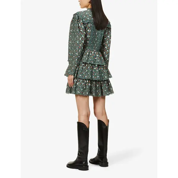 Ulla Johnson Aster Floral-print Cotton Mini Dress