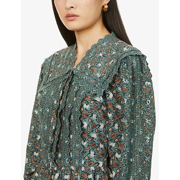 Ulla Johnson Aster Floral-print Cotton Mini Dress