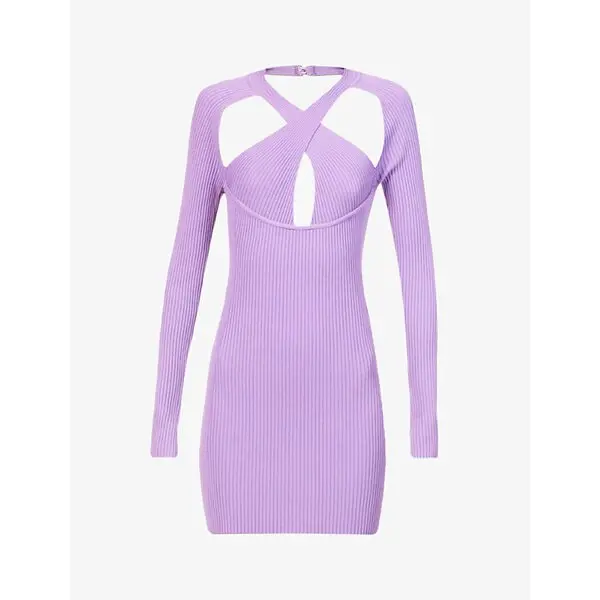 fitted lace wedding dress Crystal Starfish Mini Dress (37DA-LILAC-LILAC) main image 1