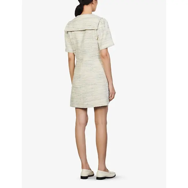 Sandro Bethany Sailor-collar Tweed Mini Dress