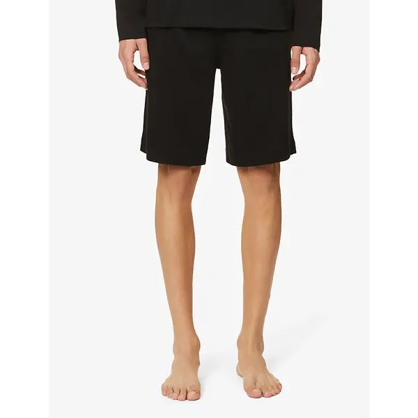 Polo Ralph Lauren Logo-embroidered Cotton-jersey Shorts - Black