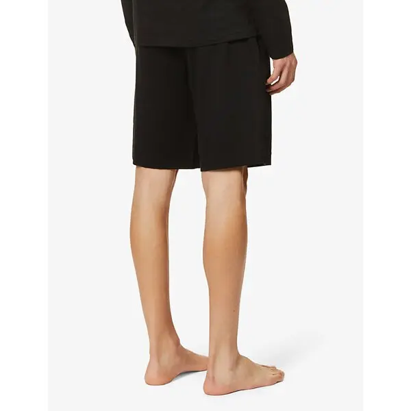 Polo Ralph Lauren Logo-embroidered Cotton-jersey Shorts - Black