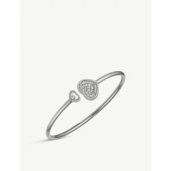 Chopard Happy Hearts Diamond Bangle - 18 Carat White Gold