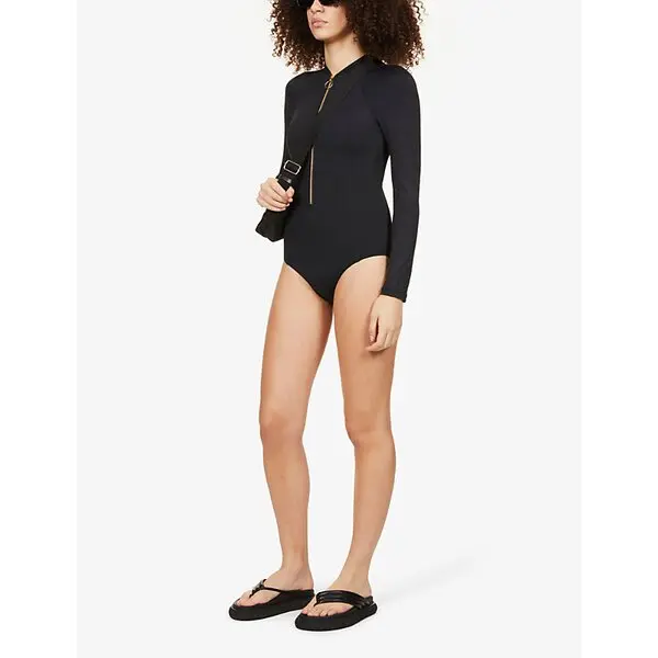 Seafolly Collective Long-sleeve Stretch-nylon Swimsuit